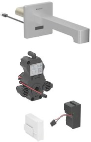 Geberit Brenta - Elektronický umyvadlový ventil pod omítku, síťové napájení, easy to clean, kartáčovaná nerez 116.291.SN.1