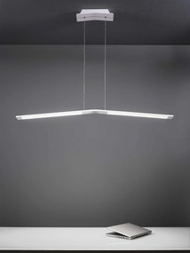Stilnovo 7106 Lama, bílé závěsné LED svítidlo, 45W LED, délka 130cm