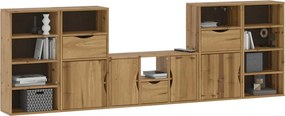 5 kusů TV skříněk s úložným prostorem "ODDA" Borovicový masiv 3365378