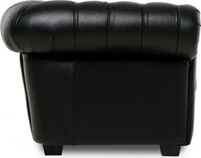 Kožená pohovka CHESTERFIELD - 2P, šedá (Rimini)