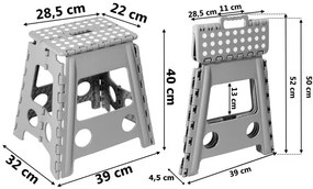 Skládací židle AMIGO šedá velikost L