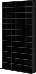 HOMCOM Regál na CD/DVD pro 1116 CD, 36 výškově nastavitelných přihrádek, 102 x 24 x 195 cm, Černý