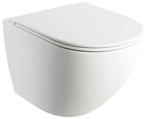 OMNIRES Ottawa - Závěsné WC se sedátkem SoftClose, Rimless, matná bílá OTTAWAMWBM