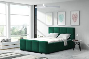 Eka Čalouněná postel Passion - Kronos 90x200 cm Barva látky: Starorůžová (29), Úložný prostor: S dřevěným rámem úložného prostoru