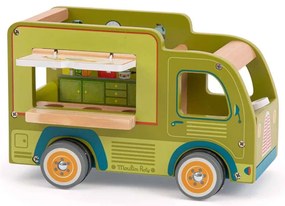 Dřevěné autíčko La Grande Famille Food Truck – Moulin Roty