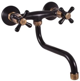 RAV SLEZÁK Morava dřezová baterie 150 mm černá/stará mosaz mk101.5/21cmatsm MK101.521CMATSM
