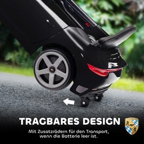 AIYAPLAY Elektrické sedátkové auto pro děti, ovladatelné na dálku, hudba, klakson, USB, bezpečnostní pás, pro 3-5 let, černé
