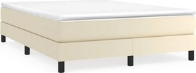 Rám postele s boxspringem krémová 140 x 190 cm umělá kůže 3120696