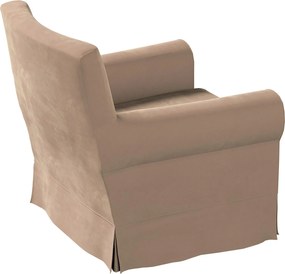 Potah na křeslo IKEA Ektorp Jennylund barva béžová látka lesklé, sametová