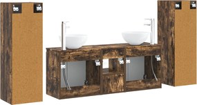 Sada koupelnového nábytku 5 ks Kouřový dub 33 x 34,5 x 100 cm 3405988