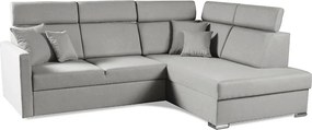 Sedací souprava SLIM XL | 238x180 cm | pravá | rozkládací + úložný prostor | letto 80 šedá EASY CLEAN