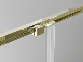 Mexen Exo, posuvné sprchové dveře, 190 cm, transparentní sklo, zlatá, 8151-190-000-50-00