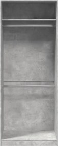 Šatní skříň betonově šedá 80 x 50 x 200 cm kompozitní dřevo 3307795