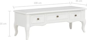 vidaXL TV stolek 100 x 35 x 35 cm dřevěný [280048] Barva: Hnědá