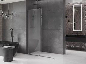 Mexen Velar, posuvné dveře do otvoru typ Walk-In 160 cm, 8mm čiré sklo, grafitová matná, 871-160-000-03-66