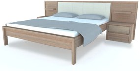 Postel Postelia MARINA BELLE Buk 160x200 - dřevěná postel z masivu o šíři 4 cm, včetně nočních stolků