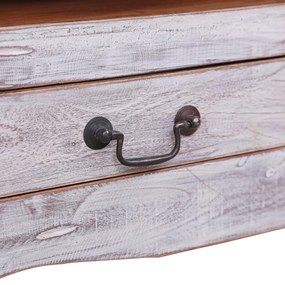 vidaXL Marketos TV stolek 120 x 30 x 40 cm bílý masivní recyklované dřevo