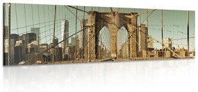 Obraz most Manhattan v New Yorku - 120x40 cm