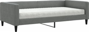 Válenda s matrací tmavě šedá 100 x 200 cm textil 3196566