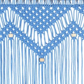 Macramé závěs modrý 140 x 240 cm bavlna 323986