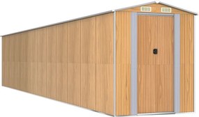 Zahradní kůlna světle hnědá 192x1021x223 cm pozinkovaná ocel 3147481