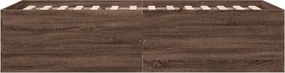 Rám postele hnědý dub 100 x 200 cm kompozitní dřevo 3280964