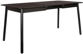 Černý jasanový rozkládací jídelní stůl ZUIVER GLIMPS 120/162x80 cm
