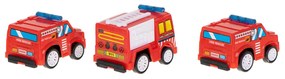 KIK Sada auta hasiči 6ks, červená, KX7290
