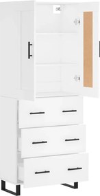 Skříň highboard bílá 69,5 x 34 x 180 cm kompozitní dřevo 3199769