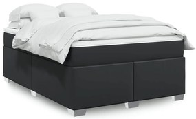 Box spring postel s matrací černá 140x200 cm umělá kůže 3285213