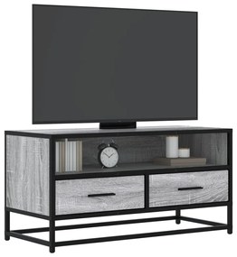 TV skříňka šedá sonoma 80 x 34,5 x 40 cm kompozitní dřevo a kov