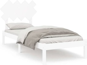 Rám postele bílý 90 x 200 cm masivní dřevo 3104854