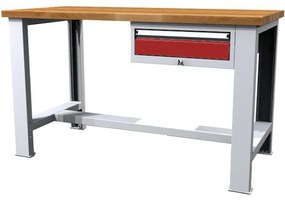 Pracovní stůl dílenský - šířka 2000mm ALCERA PROFI se zásuvkou