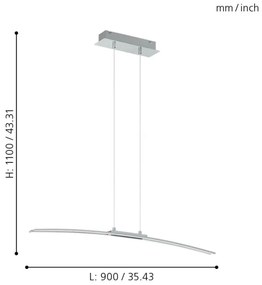 Eglo 95147 - LED lustr LASANA LED/30W/230V