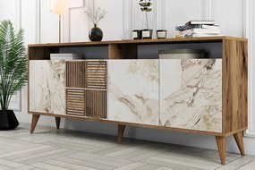 Designová komoda Cadelaria 180 cm vzor bílý mramor