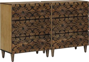 Servírovací skříň 2 ks 60 x 33,5 x 75 cm Masivní mangové dřevo 3310106