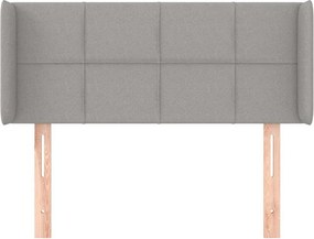 Čelo postele typu ušák světle šedé 103x16x78/88 cm textil 3118758