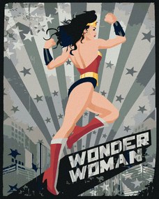 Zuty - wonder woman hvězda iv, 40×50 cm, bez rámu a bez vypnutí plátna