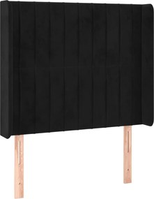 Box spring postel s matrací a LED černá 80 x 200 cm samet 3139651