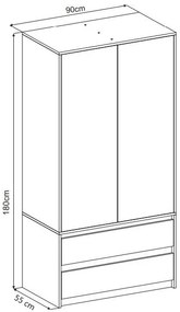 Dětská šatní skříň B9 - PRINCEZNA