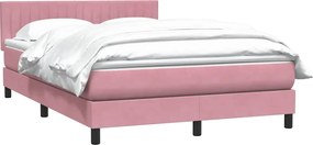Box spring postel s matrací růžová 160x210 cm samet 3316412