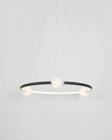 LED lustr Celia 64 černé s dálkovým ovládáním