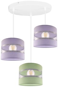 Závěsné svítidlo Elegance, 3x textilní stínítko (mix 8 barev), (výběr z 4 barev konstrukce), o