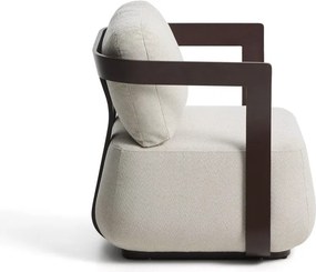 Hnědé/krémové polstrované zahradní křeslo Tamaris – Kave Home