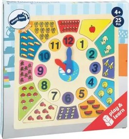 Small Foot Vkládací výukové puzzle nauč se hodiny / od 3 let