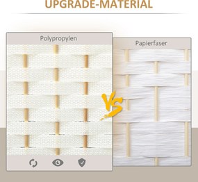 HOMCOM 6-panelový rozdělovač místností 240x170 cm skládací dělicí stěna pro obývací pokoj, ložnici a kancelář