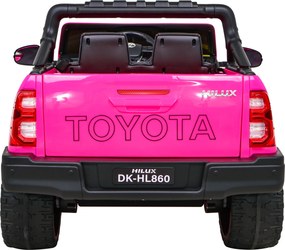 Ramiz Elektrické auto Toyota Hilux pro děti růžové + pohon 4x4 + dálkové ovládání