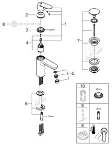 GROHE 23926000 - Umyvadlová baterie DN 15 velikost M lesklý chrom