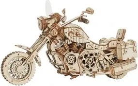 RoboTime 3D dřevěné mechanické puzzle Motorka (cruiser) / od 14 let /