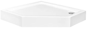 Besco Pětiúhelníková sprchová akrylátová vanička BERGO P 90x90 IP Barva: Bílá, Rozměry (cm): 90x90